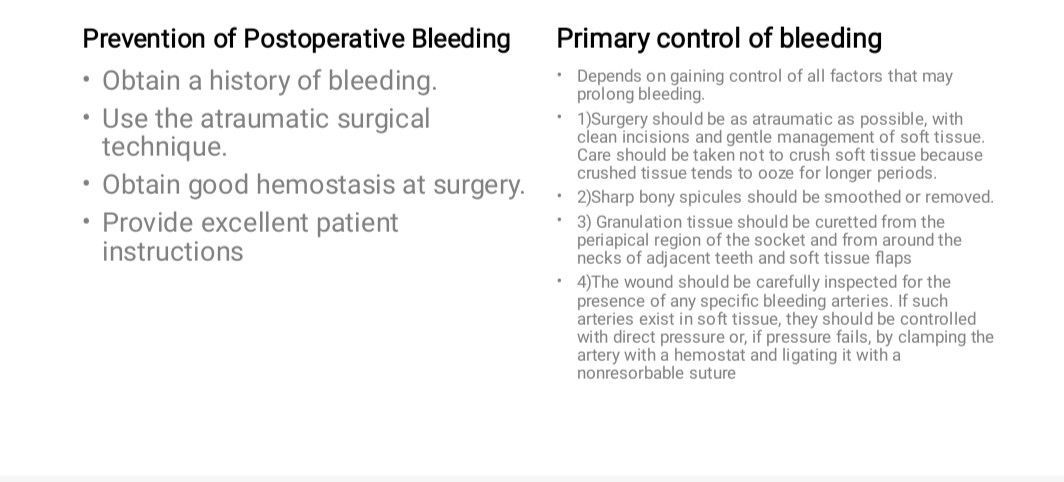 PostOp Bleeding - Prevention - MEDizzy