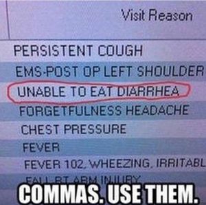 Use commas when necessary - MEDizzy