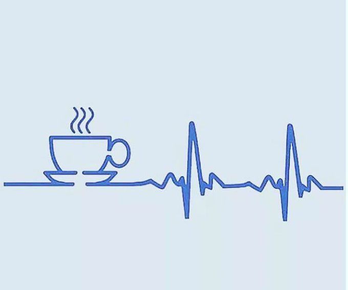 ECG of a patient suffering from HYPERCAFFEINEMIA - MEDizzy