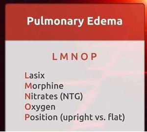 Pulmonary edema treatment - MEDizzy