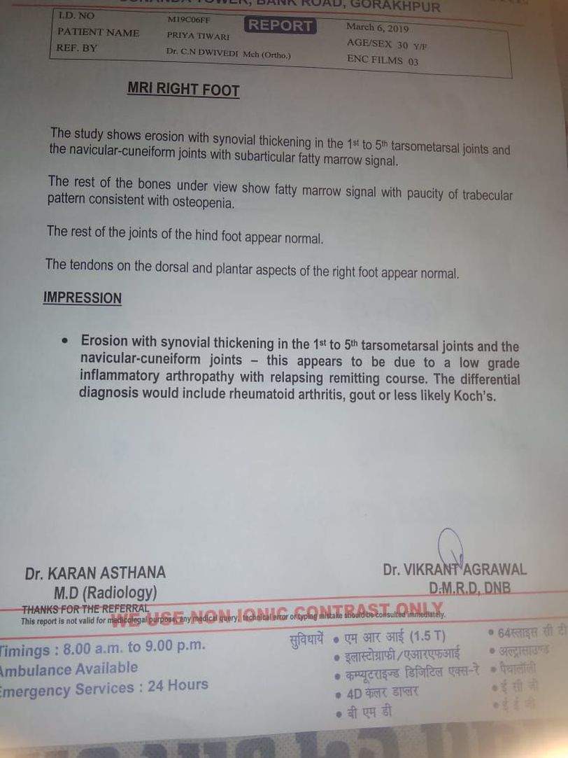 MRI OF RT FOOT - MEDizzy