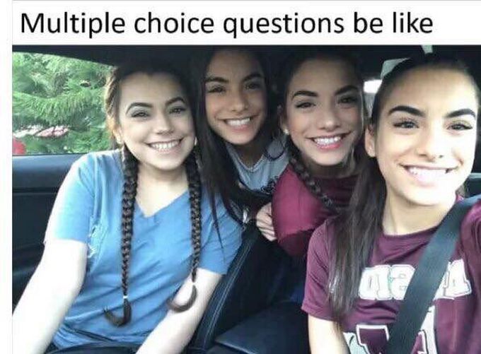 Multiple choice questions be like this ? Lol - MEDizzy