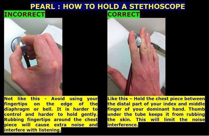 How to hold properly sthetoscope! - MEDizzy