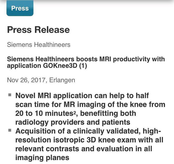 RSNA 2017. From GOBrain to GOknee3D. Looking forward. - MEDizzy