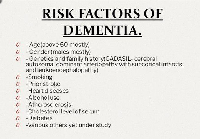Dementia- Risk Factors - MEDizzy